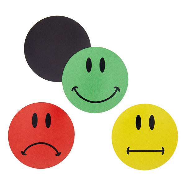 30 BUNTE SMILEY MAGNETE Ø 2-10CM - GRAFBURG & Smileyboard